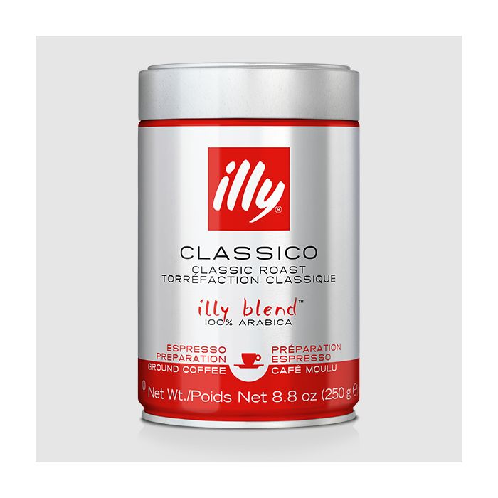 Illy - Classico ground Coffee 100% Arabica (250 gr - 8.8 Oz) - BellaItalia Food Store