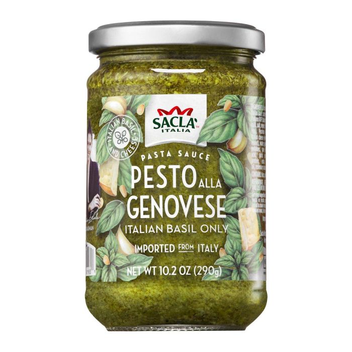Sacla Italia - Pesto alla Genovese - Basil Pesto Sauce - 290gr - 10.2 ...